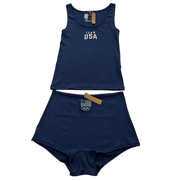 SKIMS | Tops | Skims Soft Lounge Tank Boy Short Set Team Usa Navy Large ...